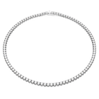 Buy Swarovski Matrix Tennis necklace, Round cut, White, Rhodium plated