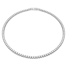 Buy Swarovski Matrix Tennis necklace, Round cut, White, Rhodium plated