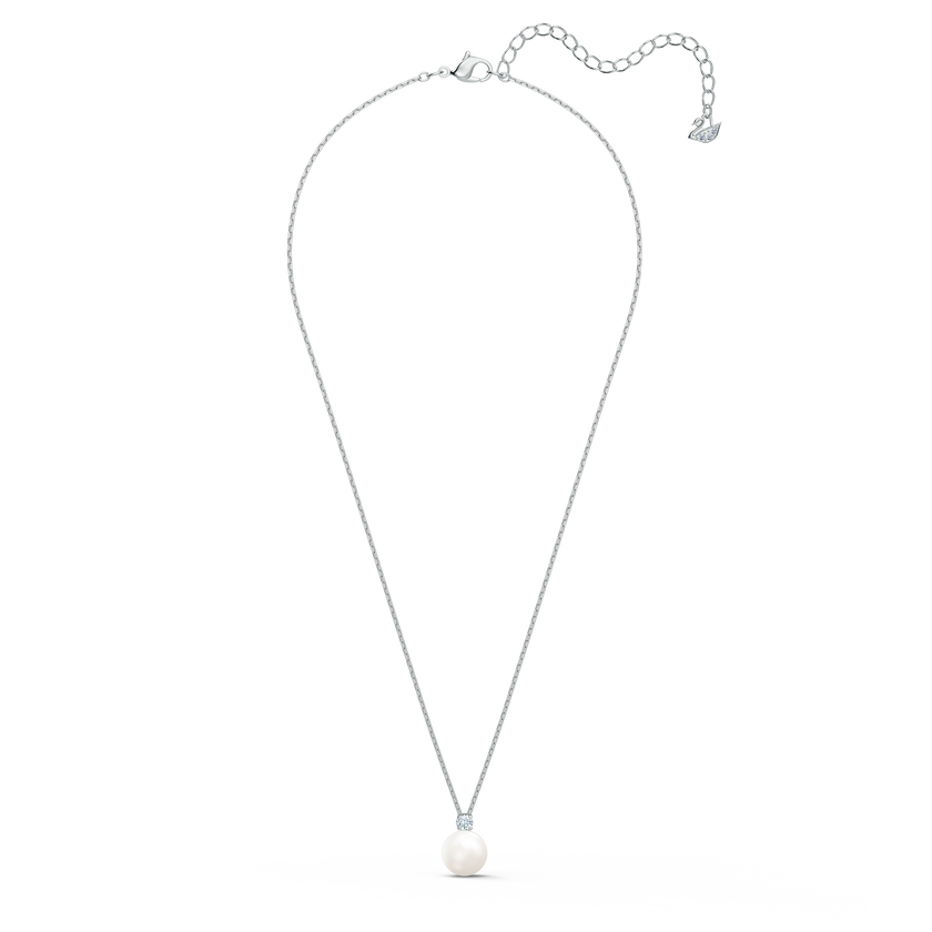 Buy Swarovski Treasure Pearl Necklace White Rhodium Plated In Riyadh