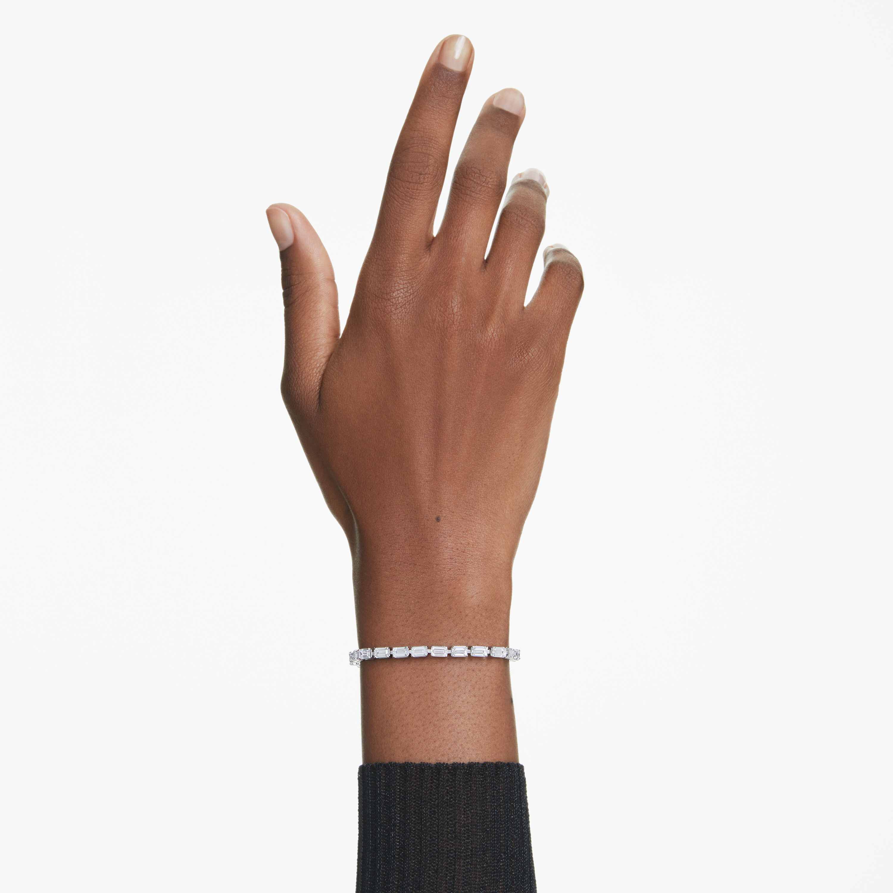 Buy Swarovski Matrix Tennis bracelet Baguette cut White Rhodium plated